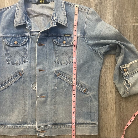 Wrangler | Jackets & Coats | 97s Rare Wangler Distress Denim Jacket Szs ...